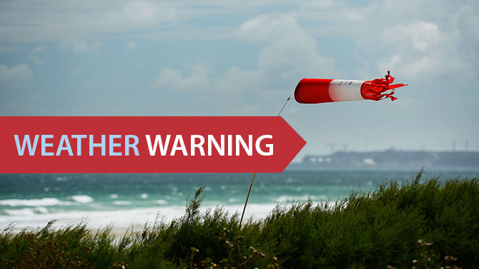 Wind warning for March 2-3