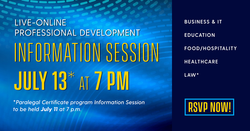 Professional development virtual information session | University of ...