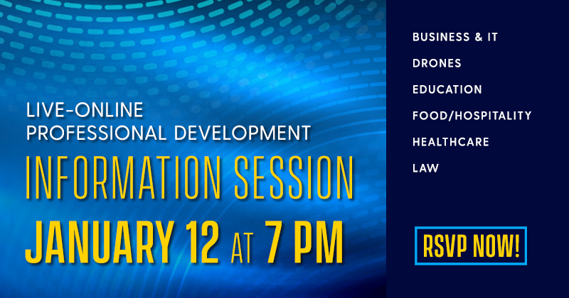 Professional Development Virtual Info Session Jan. 12 | University of ...