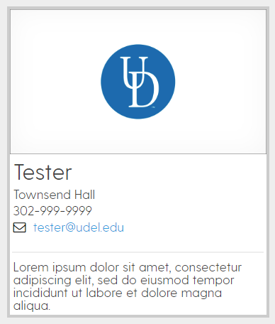 AEM Components List | University of Delaware